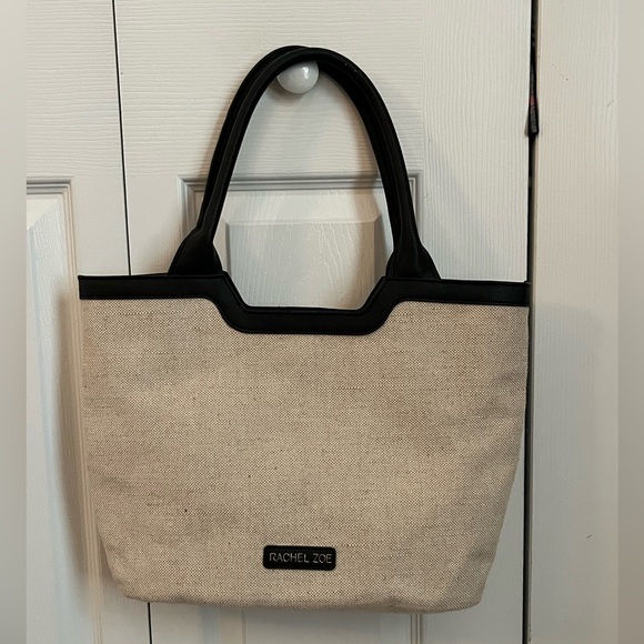 Rachel Zoe | Bags | Rachel Zoe Curateur Tan And Black Tote Bag | Poshmark